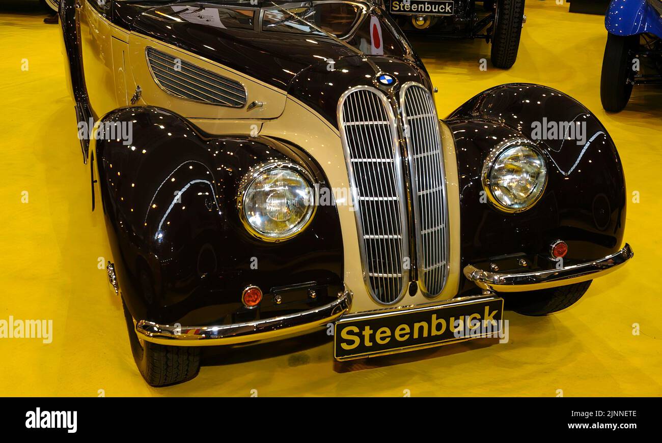 View of front of historic BMW 327 Oldtimer Classic Car with classic ...