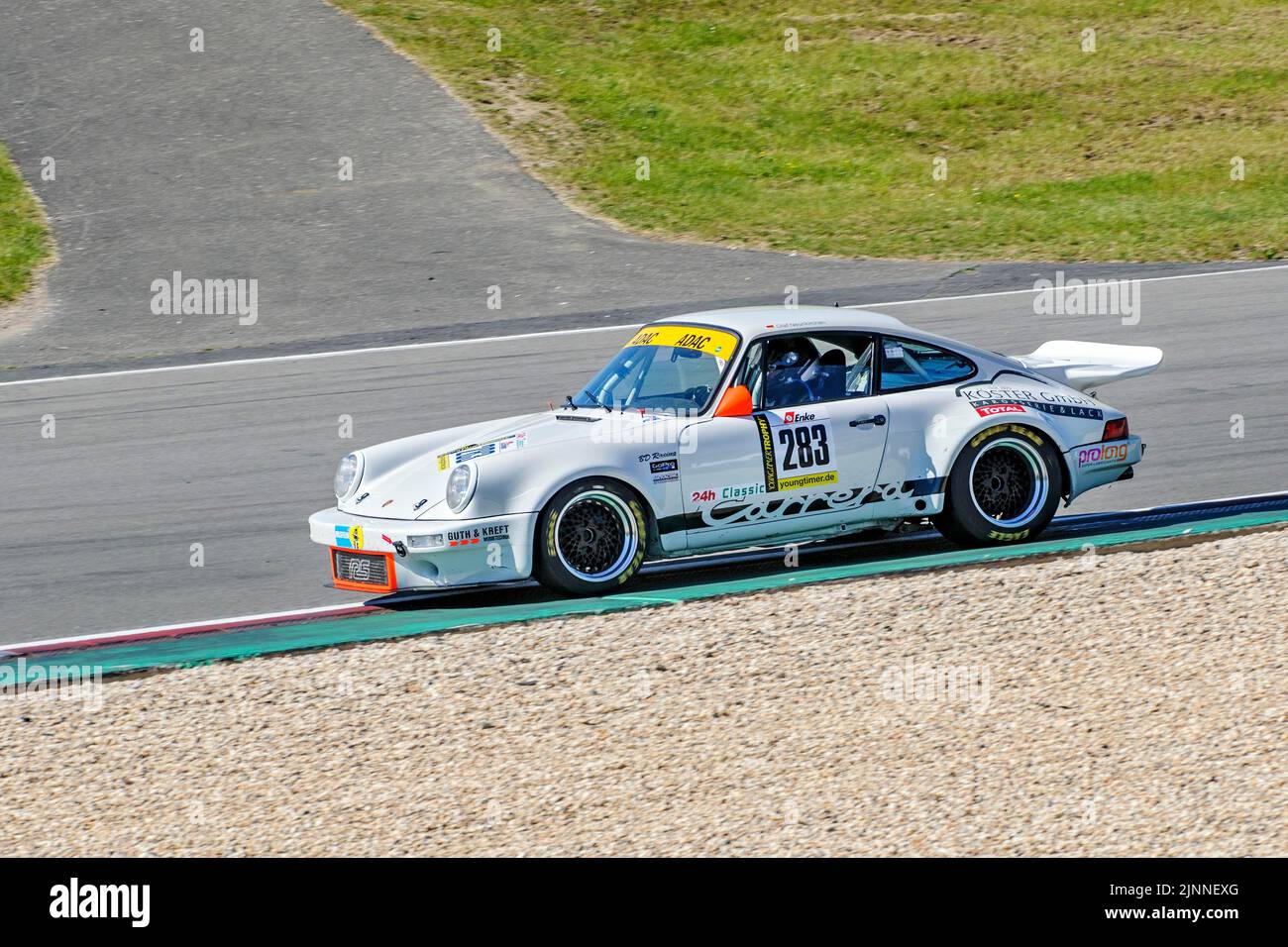 Historic racing car Porsche 911 RS at car racing for classic cars ...