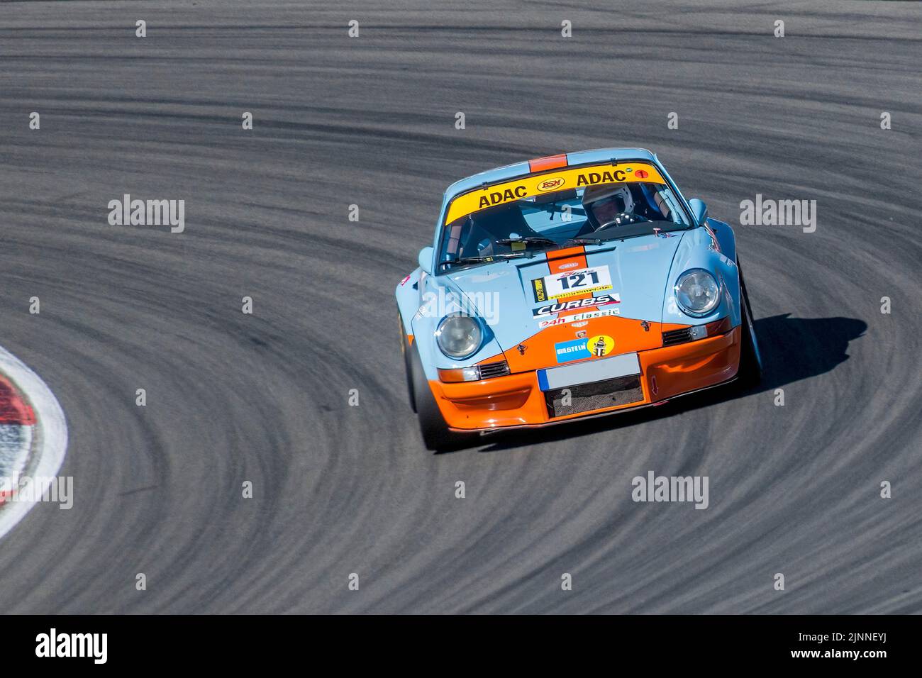Historic racing car Porsche 911 RSR at car racing for classic cars ...