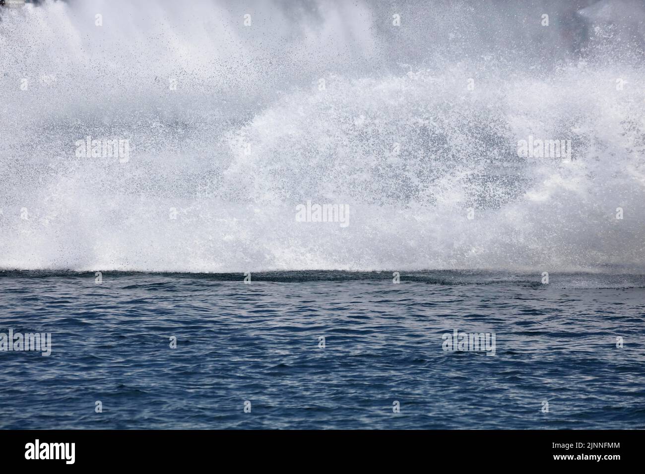 Water splash, spray, waves, Saint Lawrence River, Quebec province ...