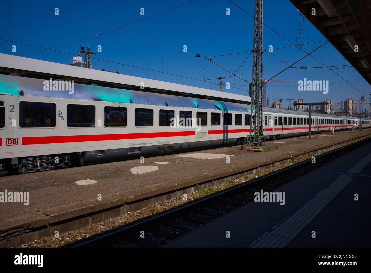 Intercity Express, ICE, main station, Stuttgart, Baden-Wuerttemberg ...