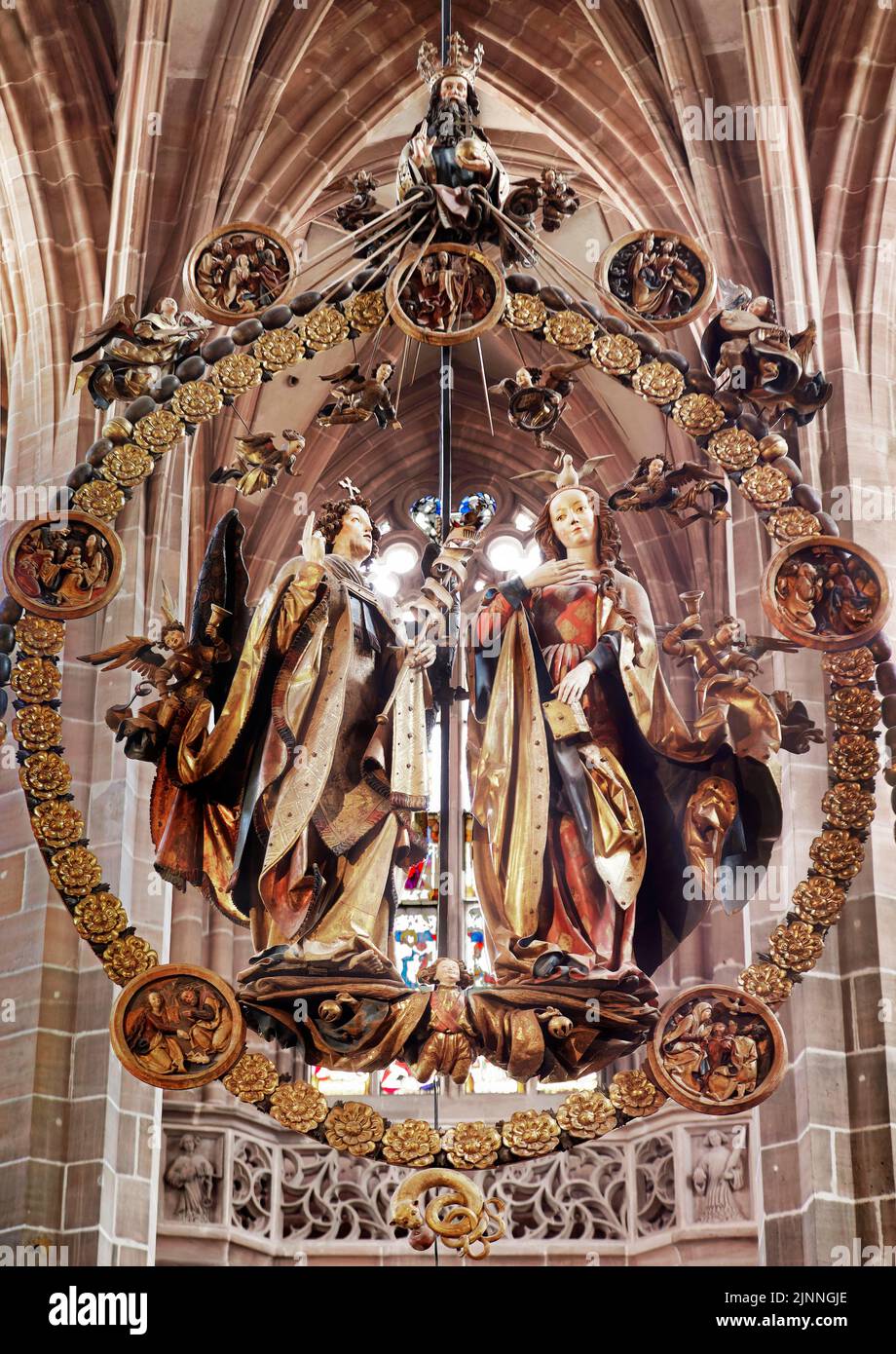 English greeting also angel's greeting, carving, work of art made of ...