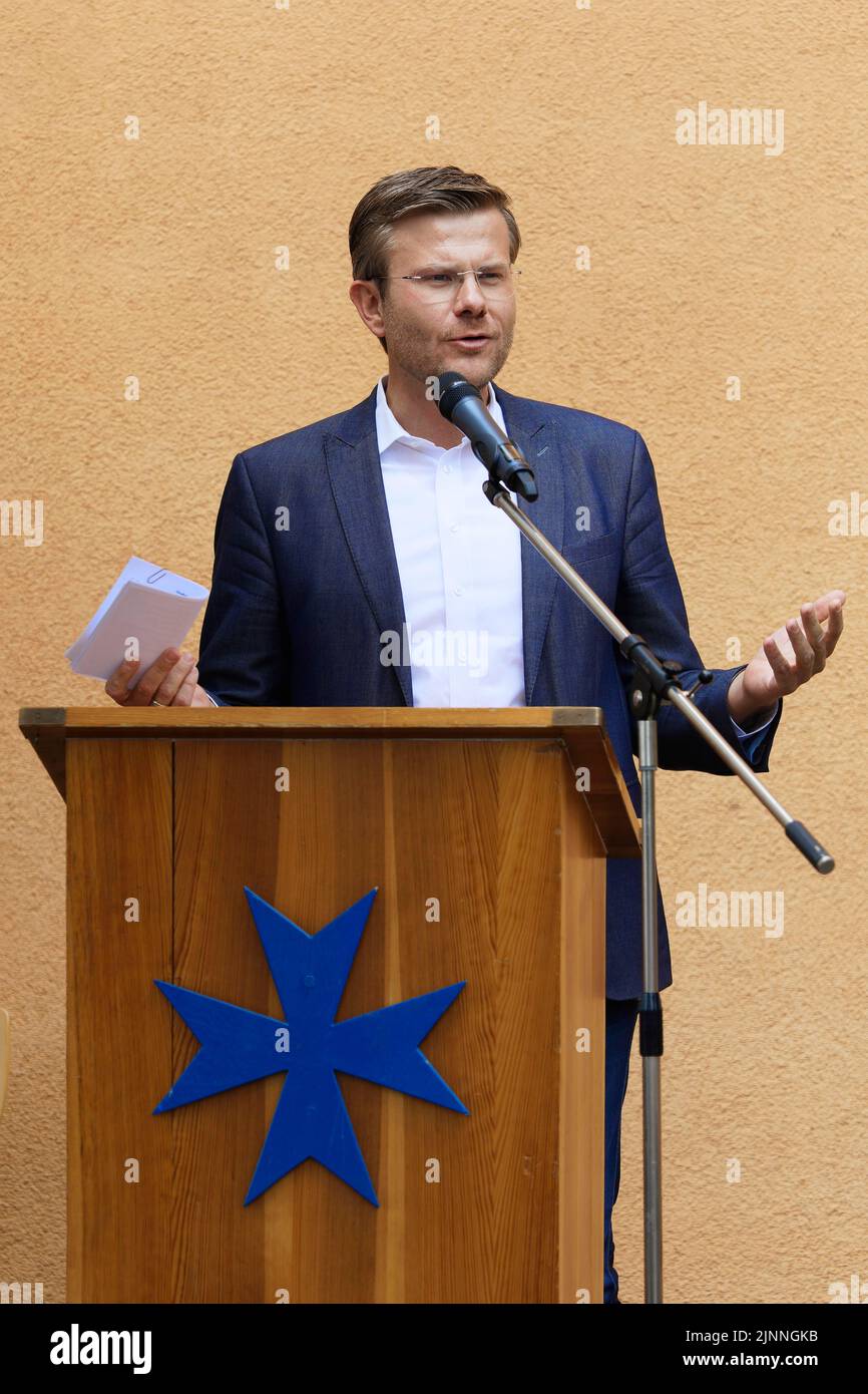 Lord Mayor Marcus Koenig, portrait, as patron of the rowing short ...