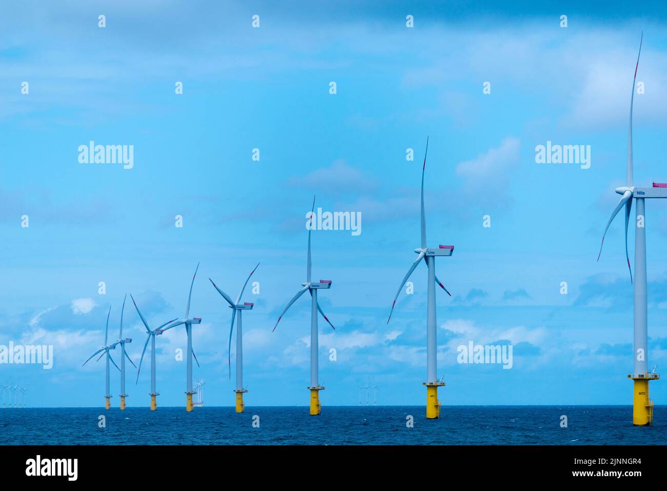 Meerwind offshore wind farm, economic zone, northwest of Helgoland ...
