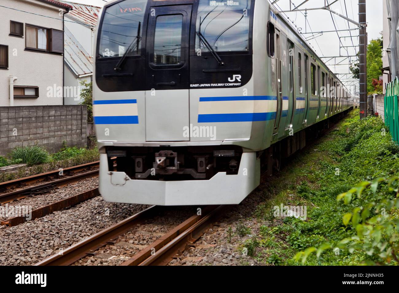 Local train Tokyo Japan Stock Photo - Alamy