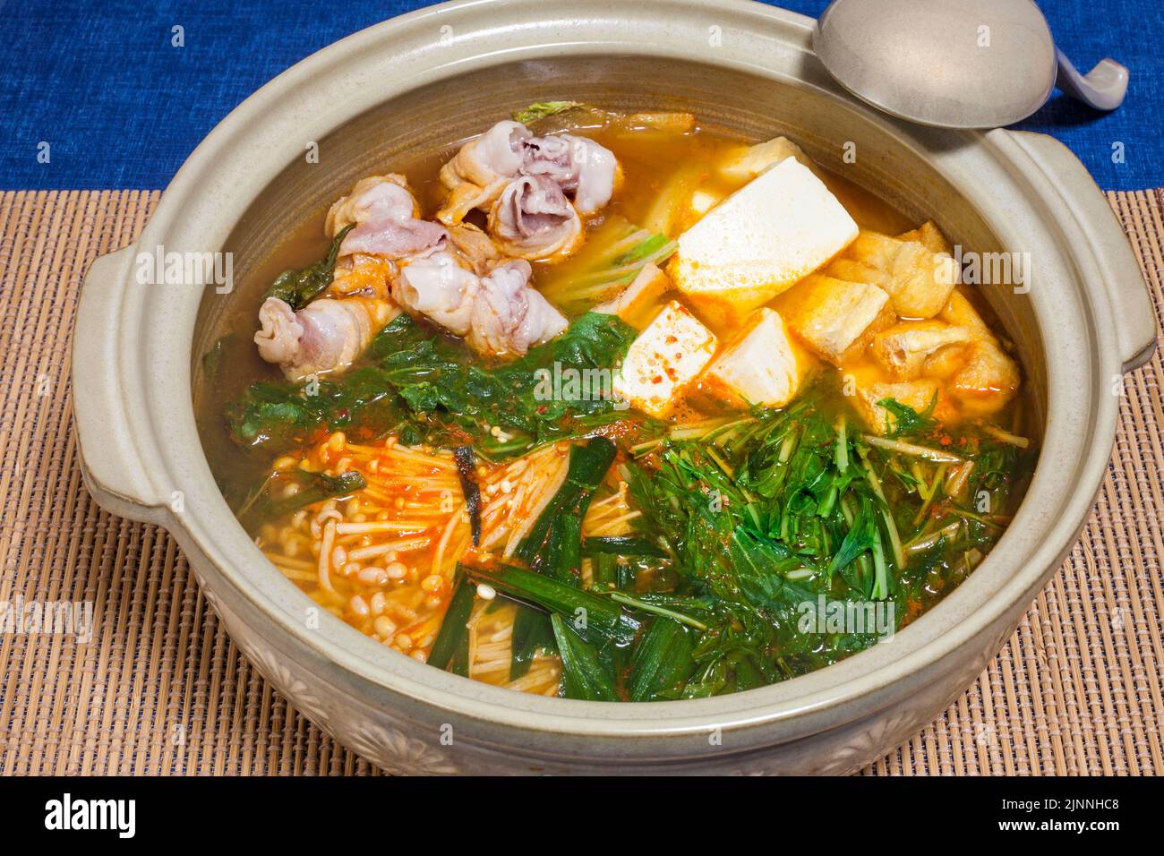 Nabe, hot pot, ready to serve in Nakaikegami, Tokyo, Japan Stock Photo ...