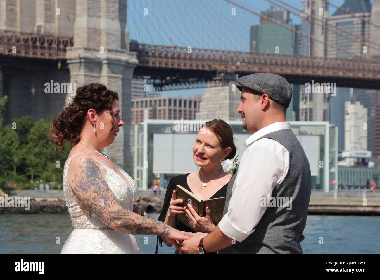 New York, USA. 02nd Aug, 2022. Wedding couple Annika Heisig and Patrick ...