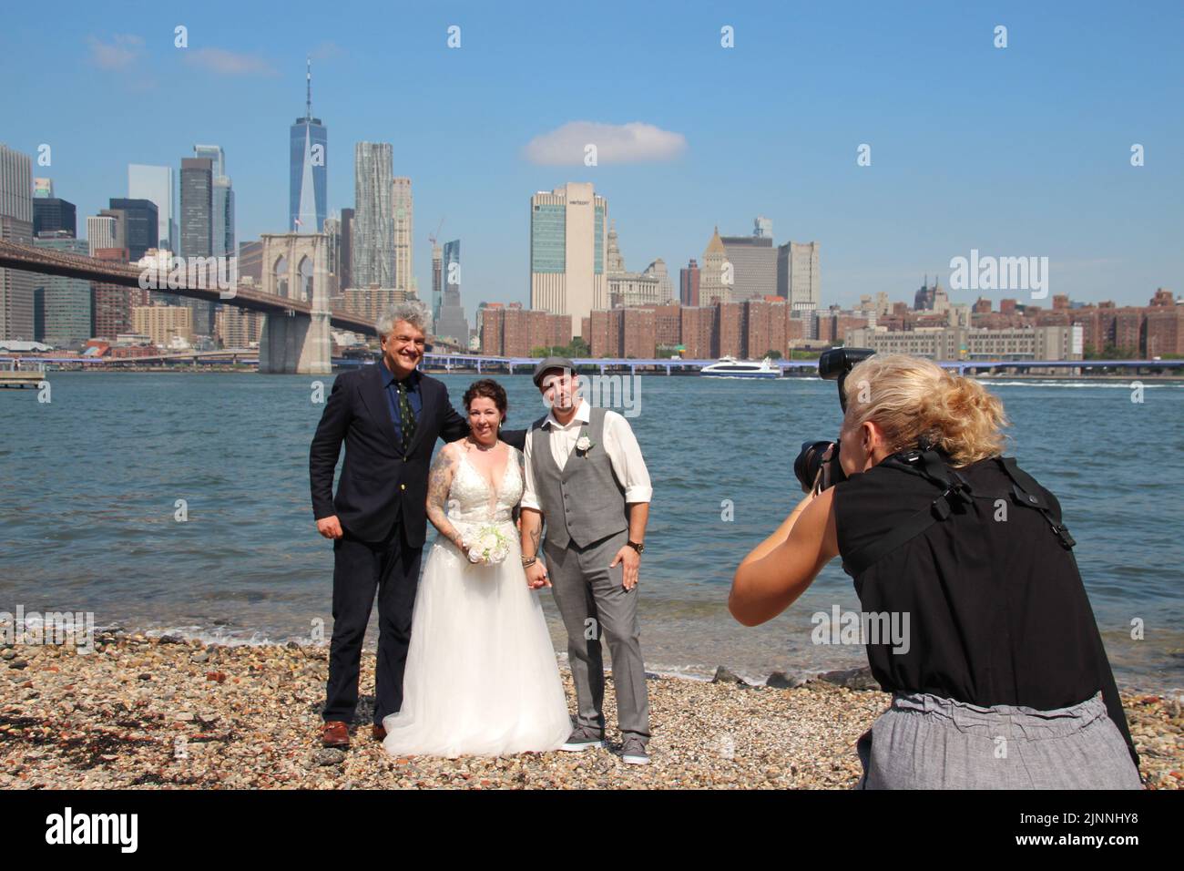 New York, USA. 02nd Aug, 2022. Wedding planner Erol Inanc (l) stands ...