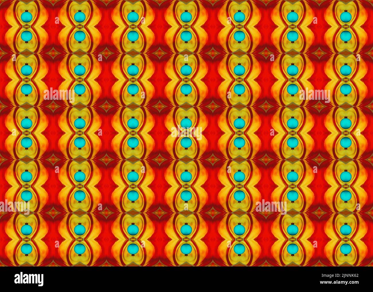 A bright and vivacious seamless small scale repeat pattern in yellow ...