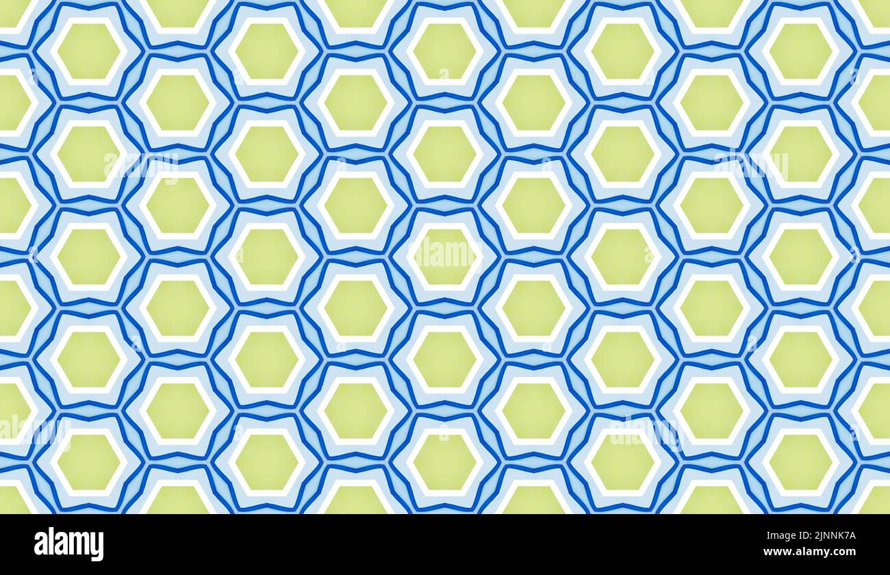 Blue green and white geometric shapes in a small scale seamless repeat ...