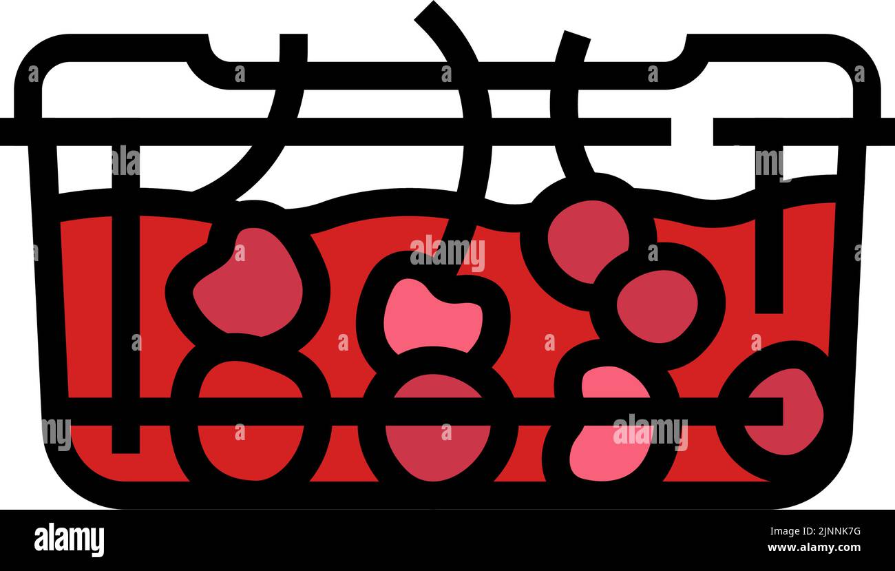 packed cherry color icon vector illustration Stock Vector Image & Art ...