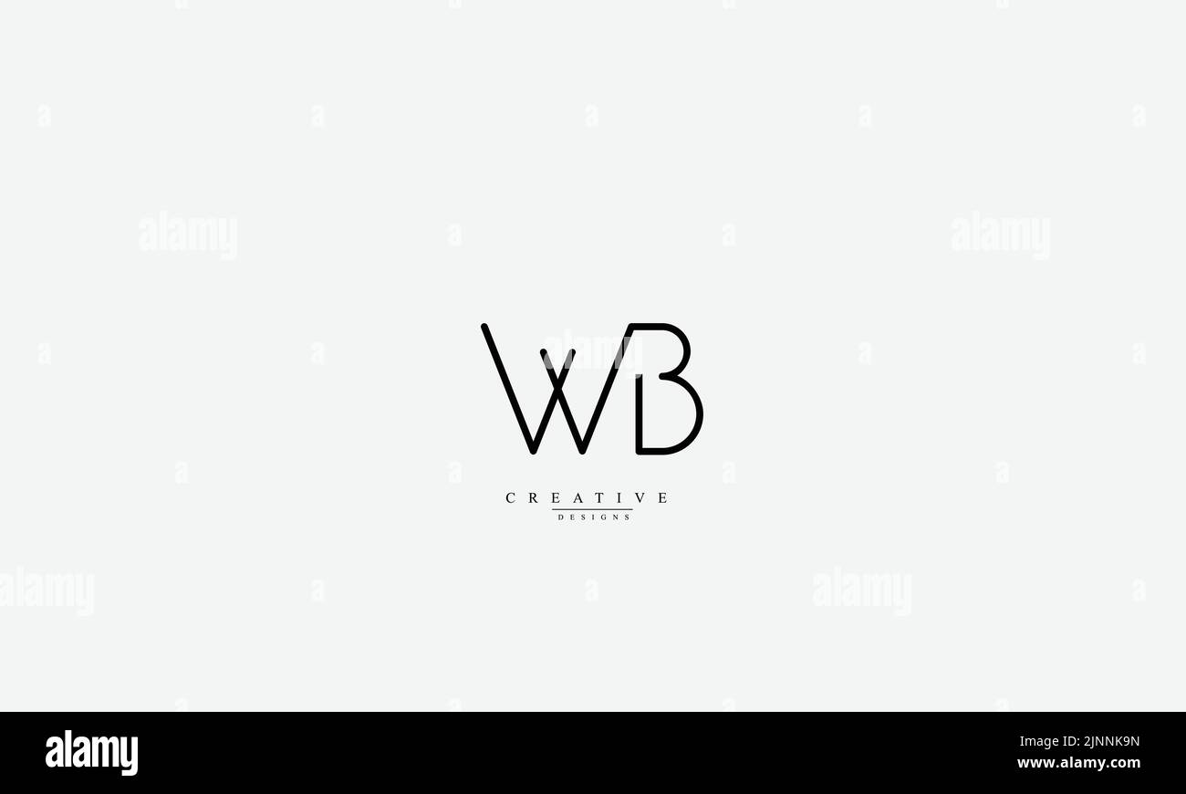 Alphabet letters Initials Monogram logo WB BW W B Stock Vector Image ...