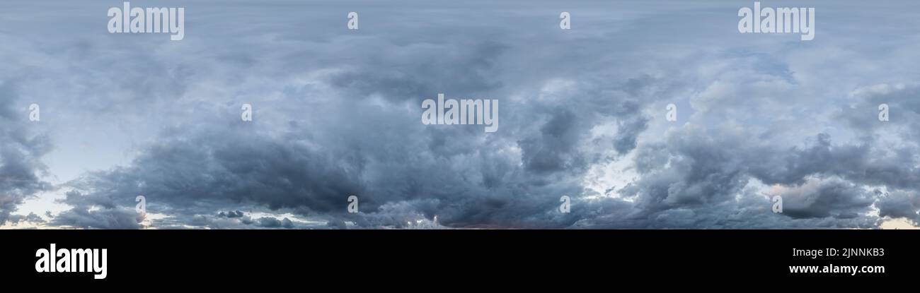 Overcast sky panorama on rainy day with Nimbostratus clouds in seamless ...