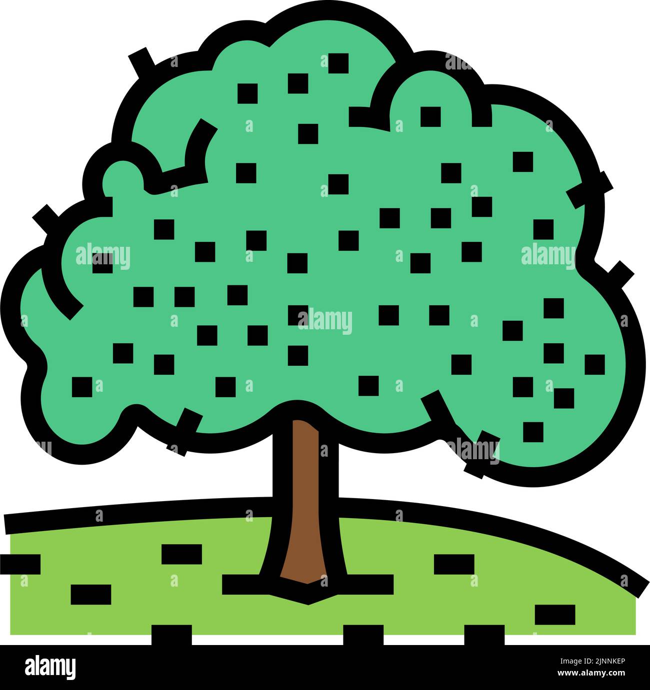 cherry tree color icon vector illustration Stock Vector Image & Art - Alamy