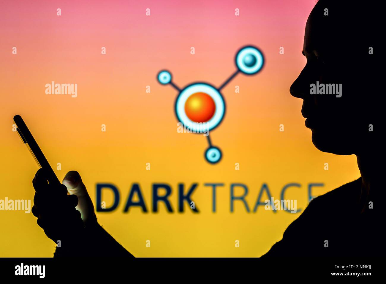Brazil. 12th Aug, 2022. In this photo illustration, the Darktrace logo ...