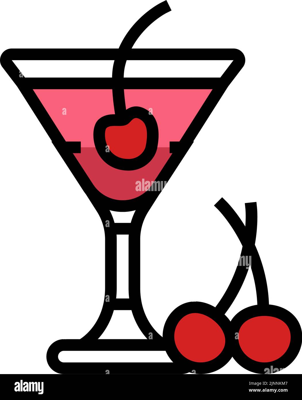 cocktail cherry color icon vector illustration Stock Vector Image & Art ...