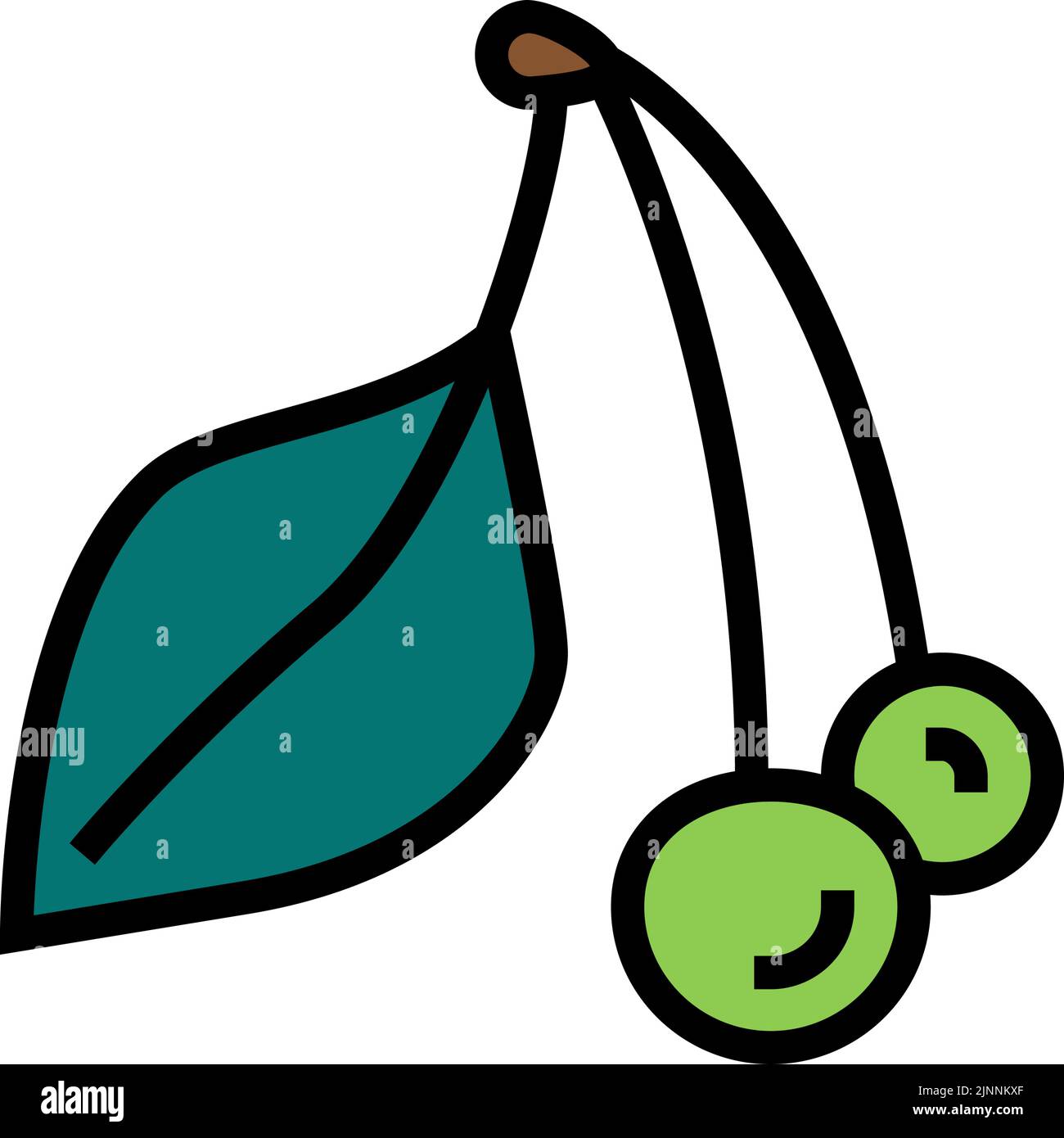green cherry color icon vector illustration Stock Vector Image & Art ...