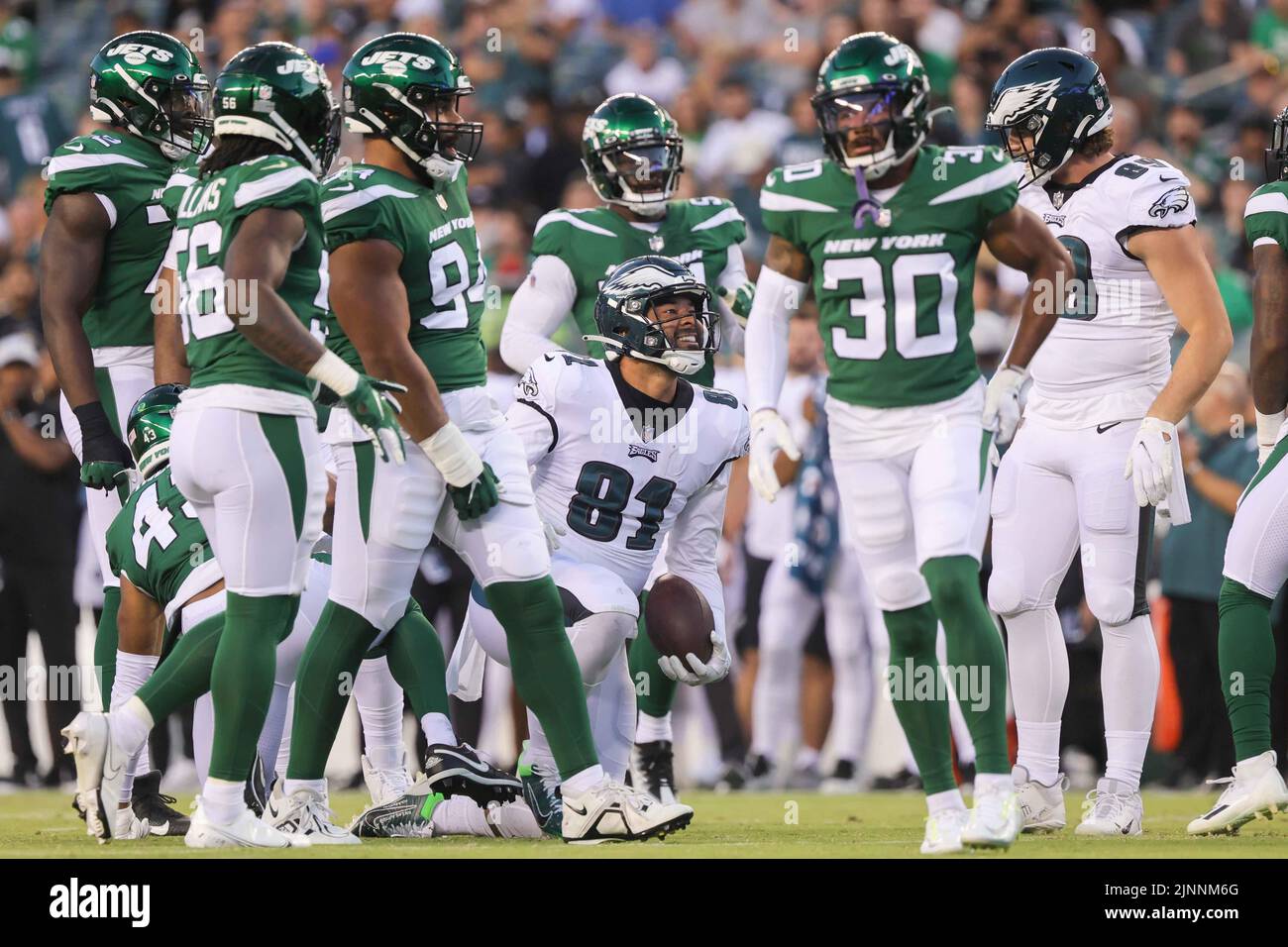 Philadelphia, PA, USA. 12th Aug, 2022. Philadelphia Eagles tight end ...