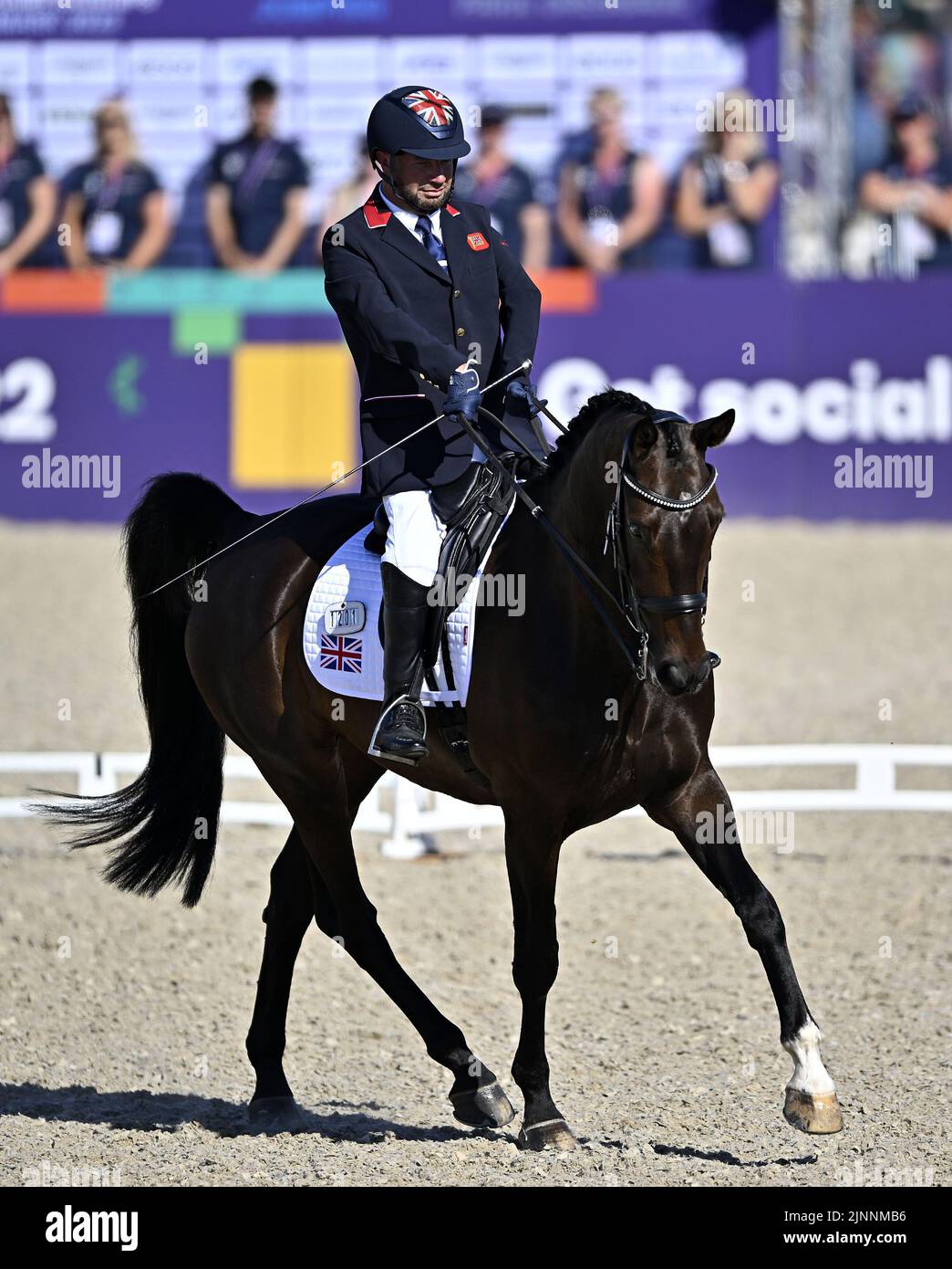 Herning, Denmark. 12th Aug, 2022. World Equestrian Games. Lee Pearson ...