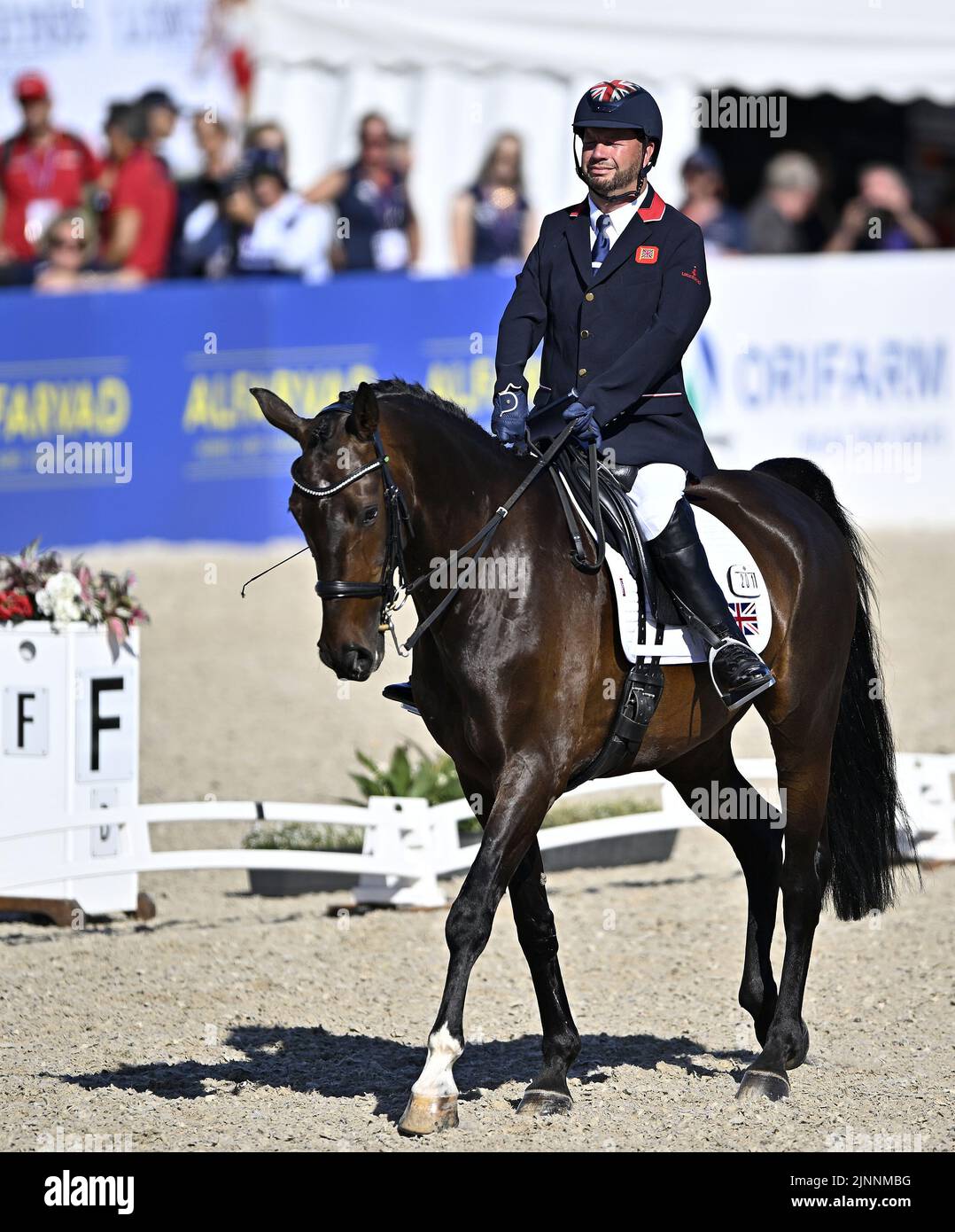 Herning, Denmark. 12th Aug, 2022. World Equestrian Games. Lee Pearson ...