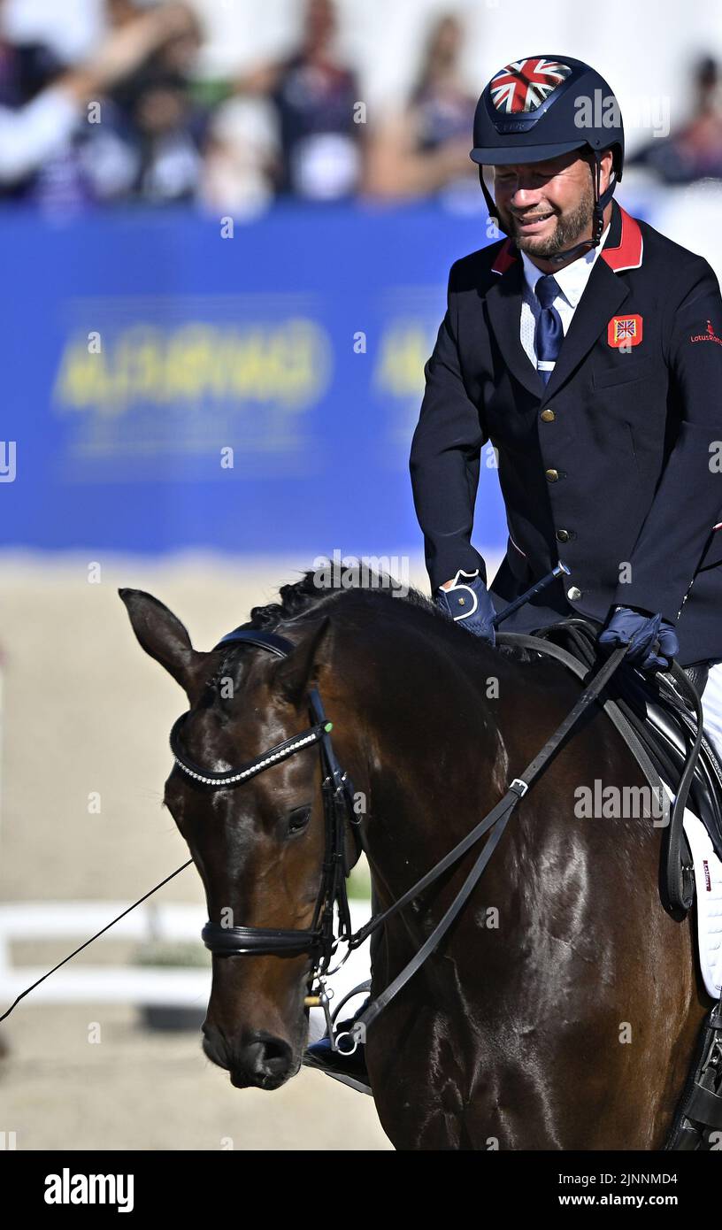 Herning, Denmark. 12th Aug, 2022. World Equestrian Games. Lee Pearson ...