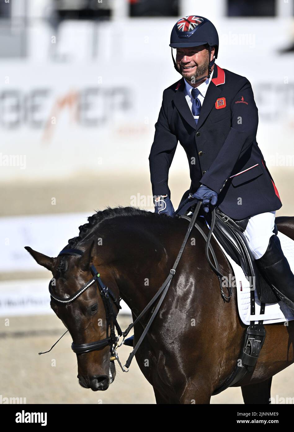 Herning, Denmark. 12th Aug, 2022. World Equestrian Games. Lee Pearson ...