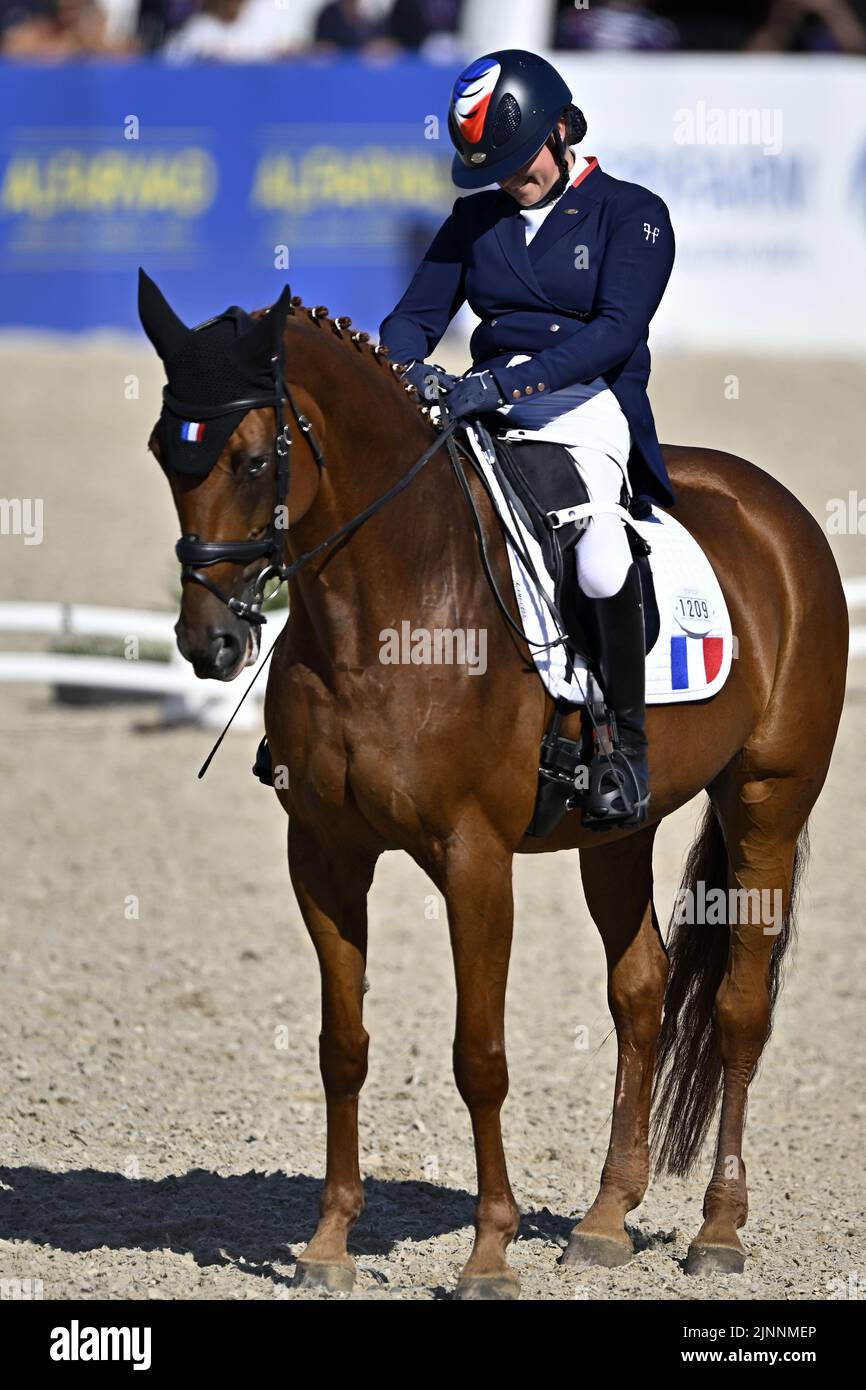Herning, Denmark. 12th Aug, 2022. World Equestrian Games. Celine Gerny ...