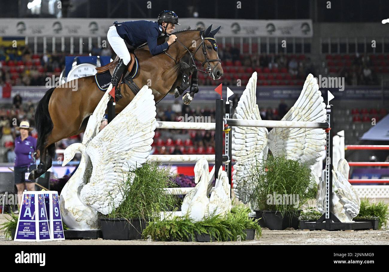 Herning, Denmark. 12th Aug, 2022. World Equestrian Games. Peder ...