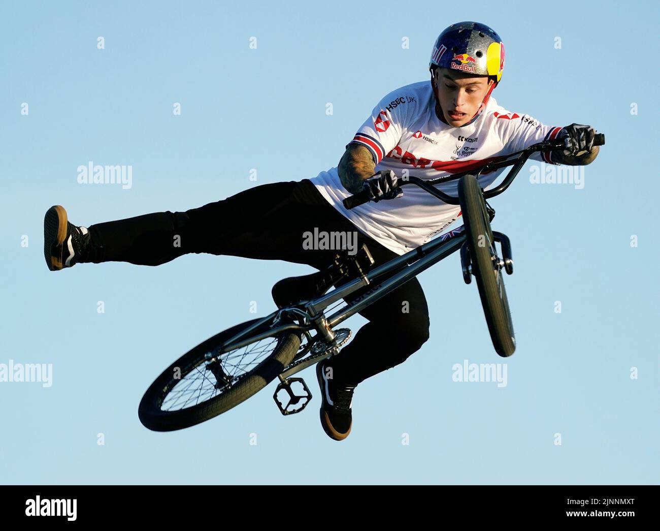 Kieran Reilly (GBR) in qualifying BMX Freestyle during European ...