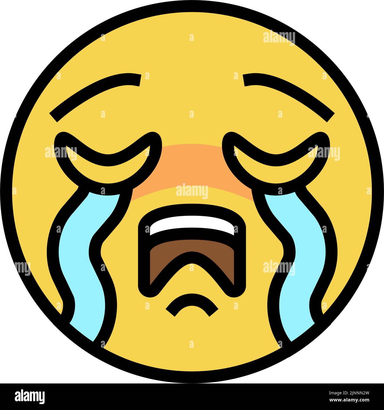 cry emoji color icon vector illustration Stock Vector Image & Art - Alamy