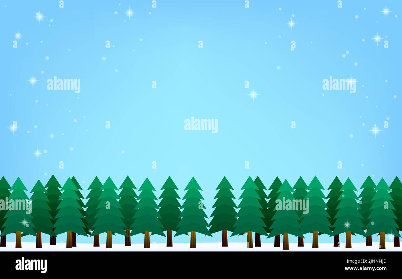 Fir trees blue sky Stock Vector Images - Alamy