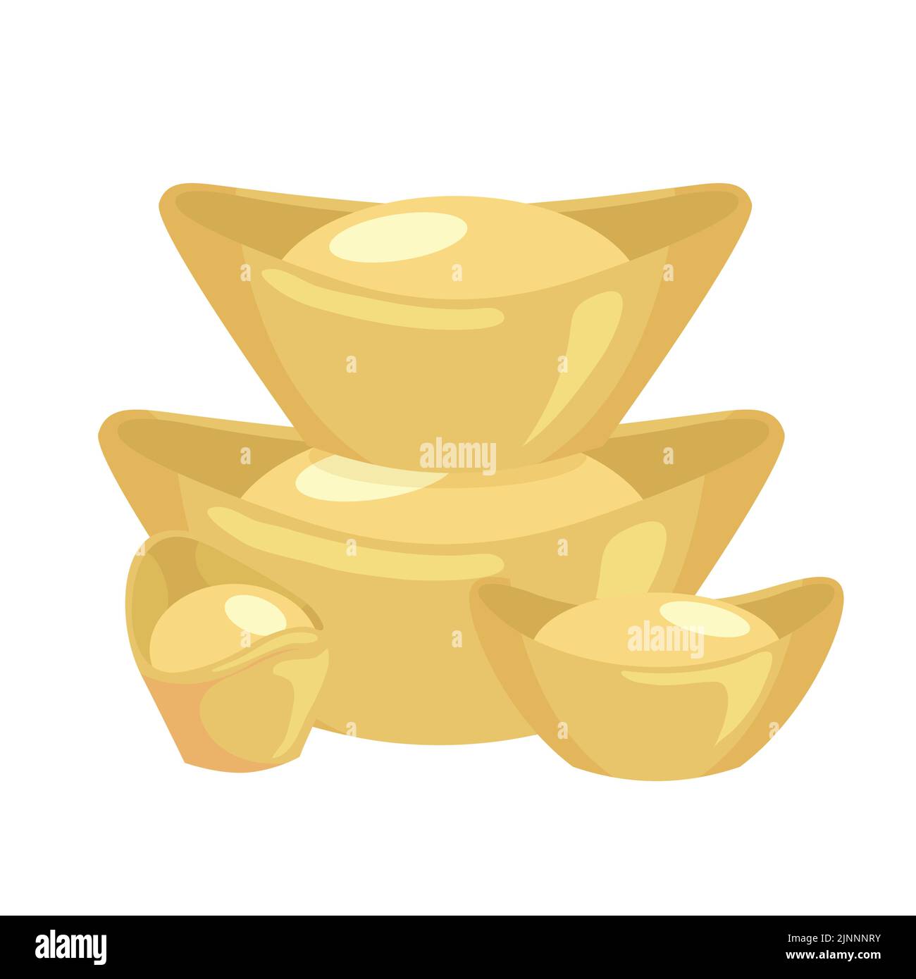 Group of Chinese gold ingots sycees yuanbao for lunar new year vector ...