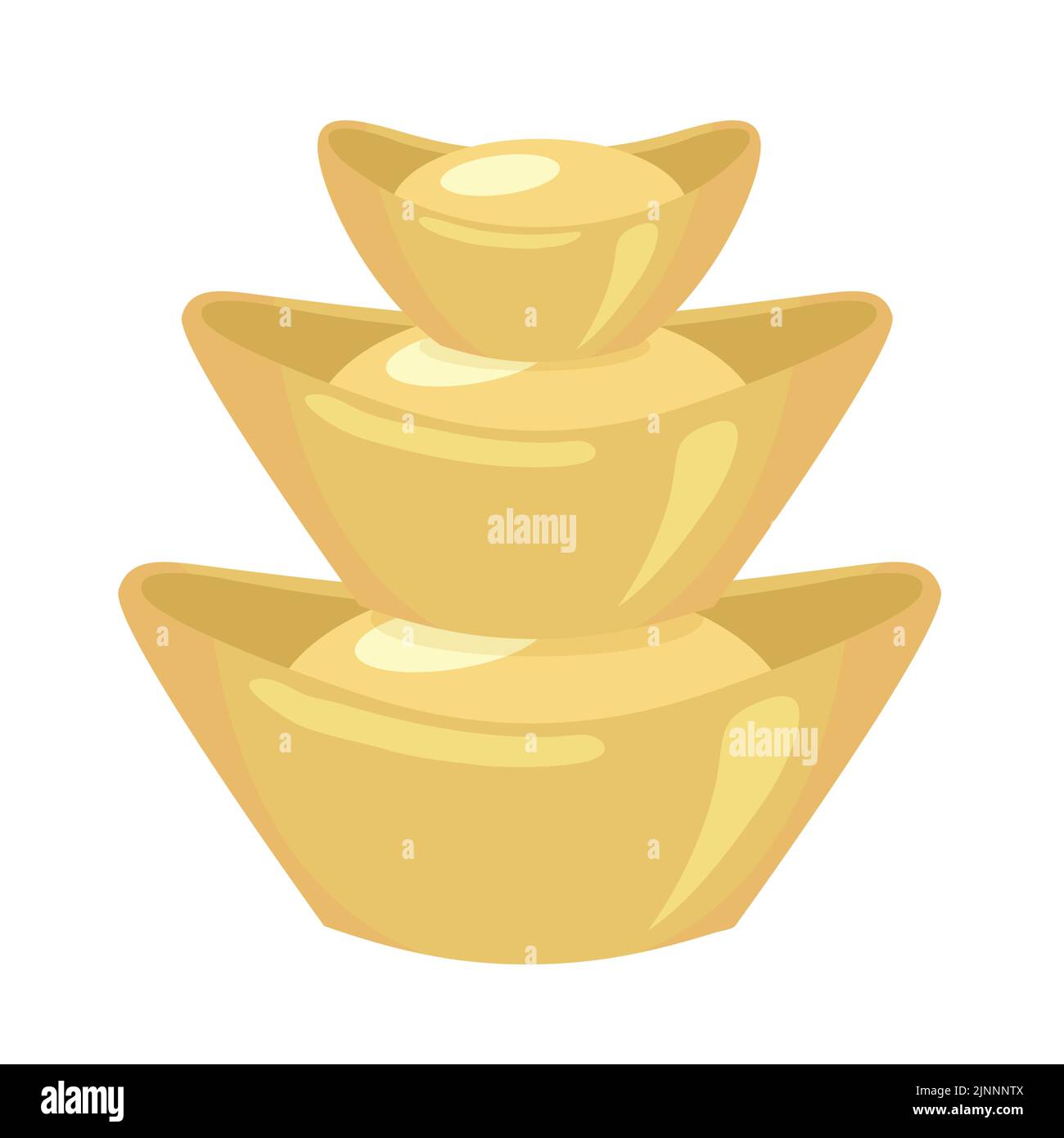 Three piled up yuanbao gold ingots sycees for Chinese new year ...