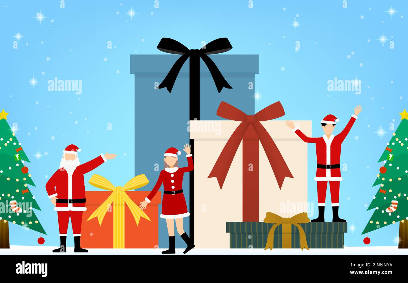 Woman presents snow Stock Vector Images - Alamy