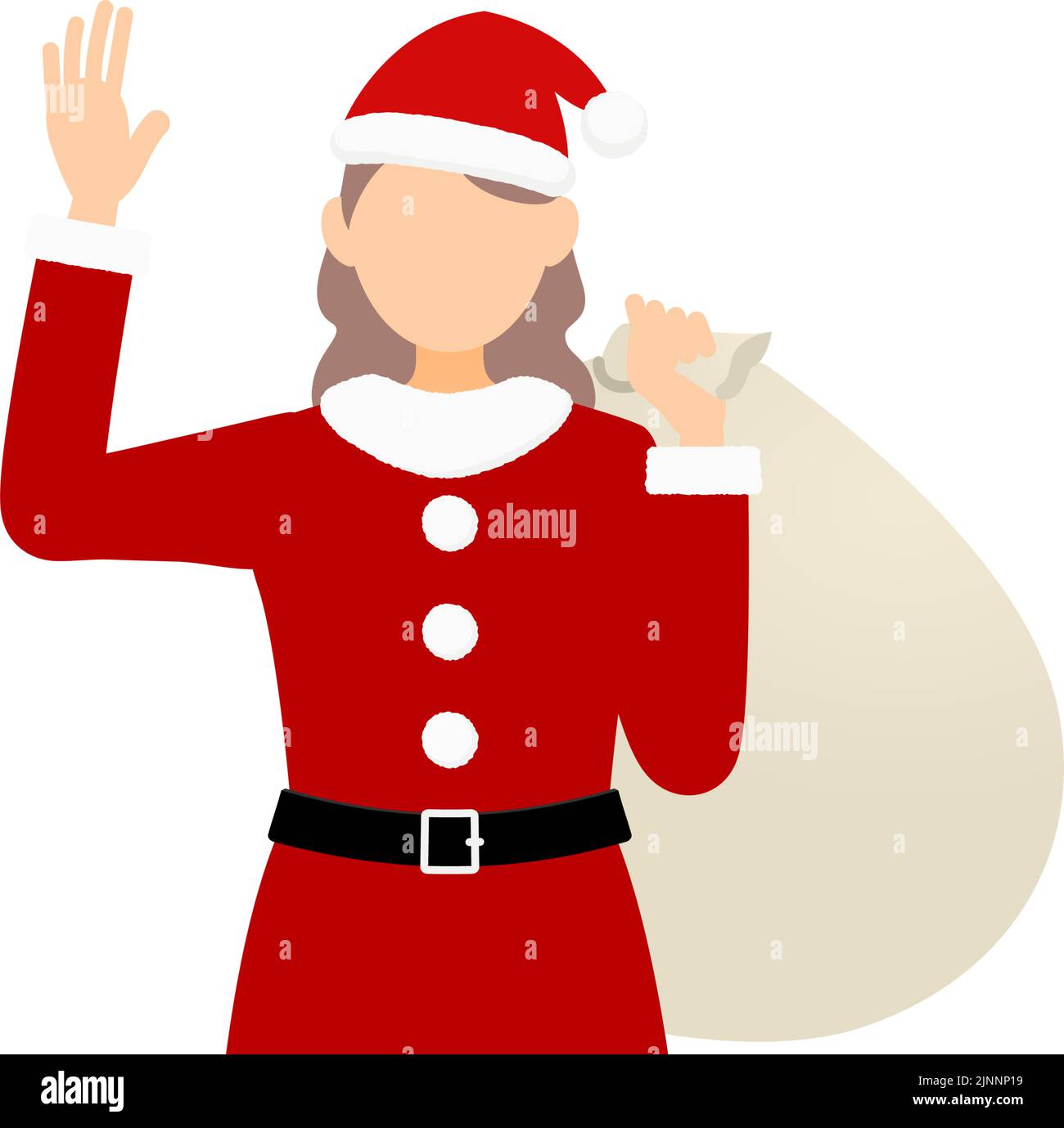Woman santa hat gift Stock Vector Images - Alamy