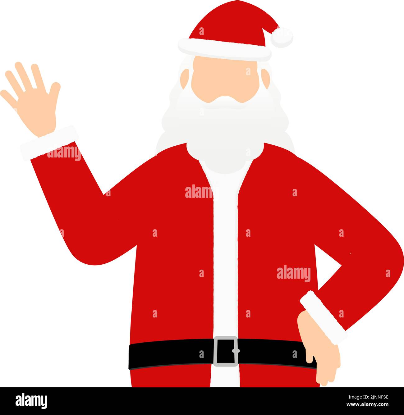 Grandpa Santa Claus waving with his hands on his hips Stock Vector ...