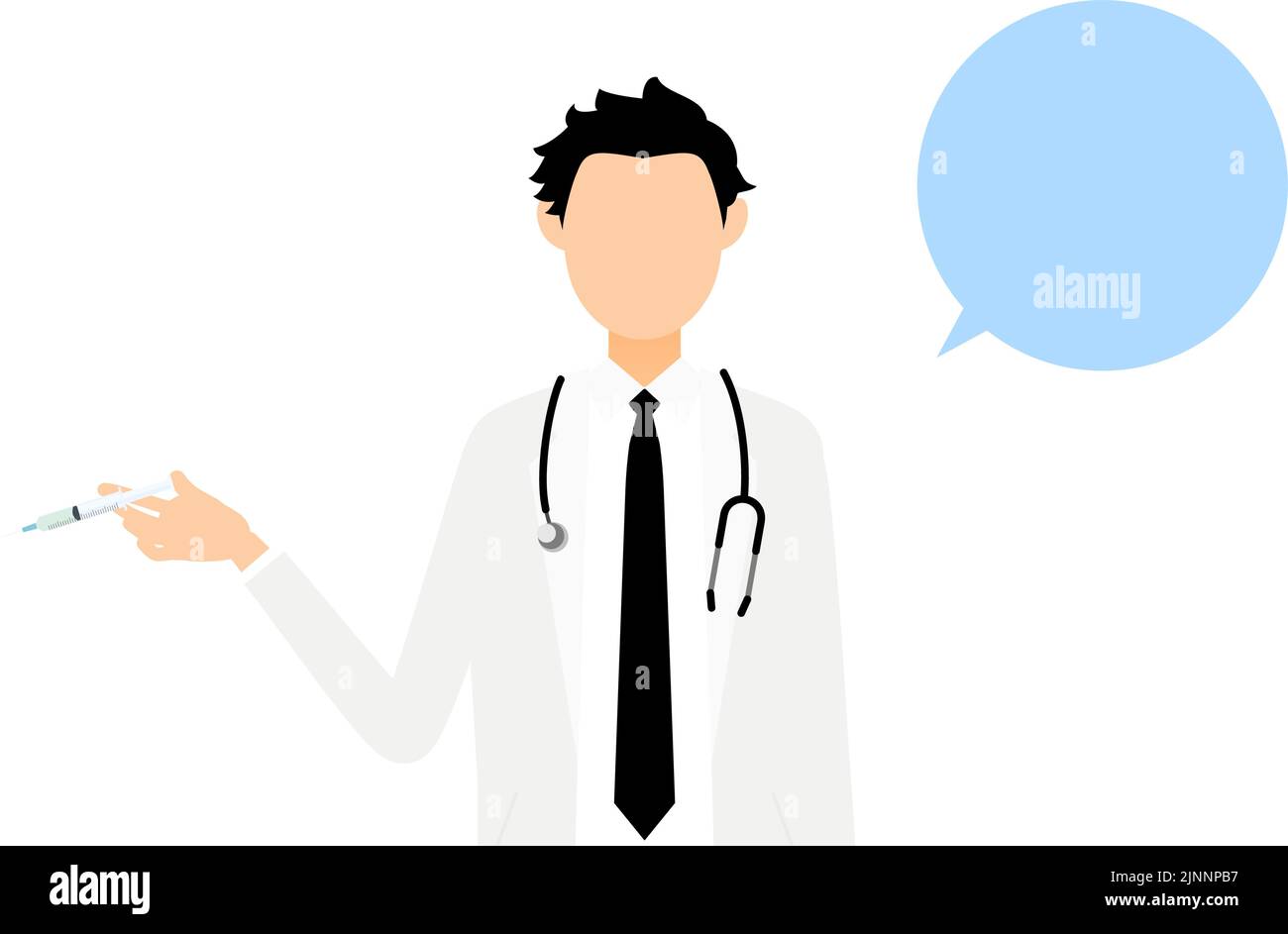 Male doctor in white coat holding syringe - Vaccination pose (with ...