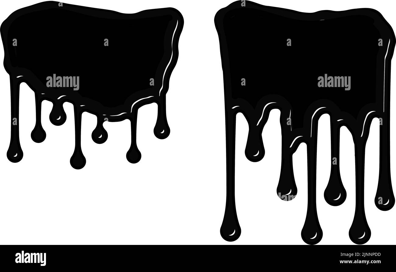 Black paint (ink) dripping down from the top Stock Vector Image & Art ...