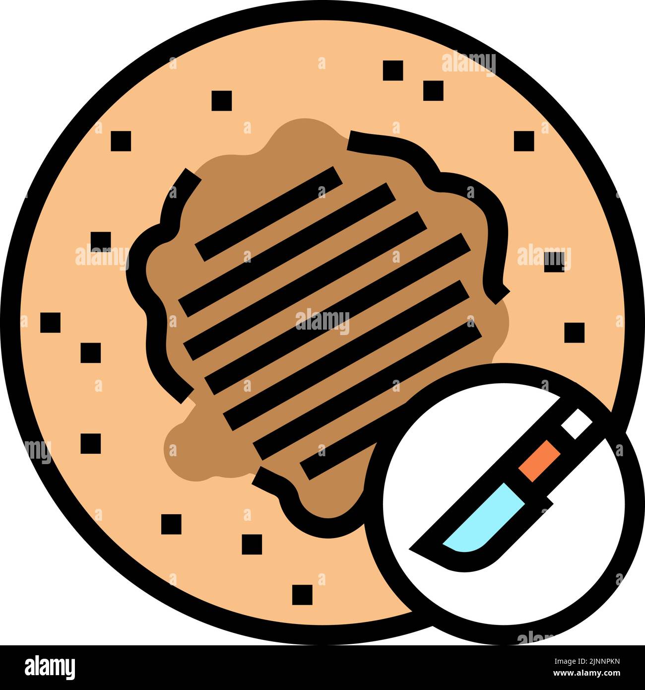 shave excision mole removal color icon vector illustration Stock Vector ...