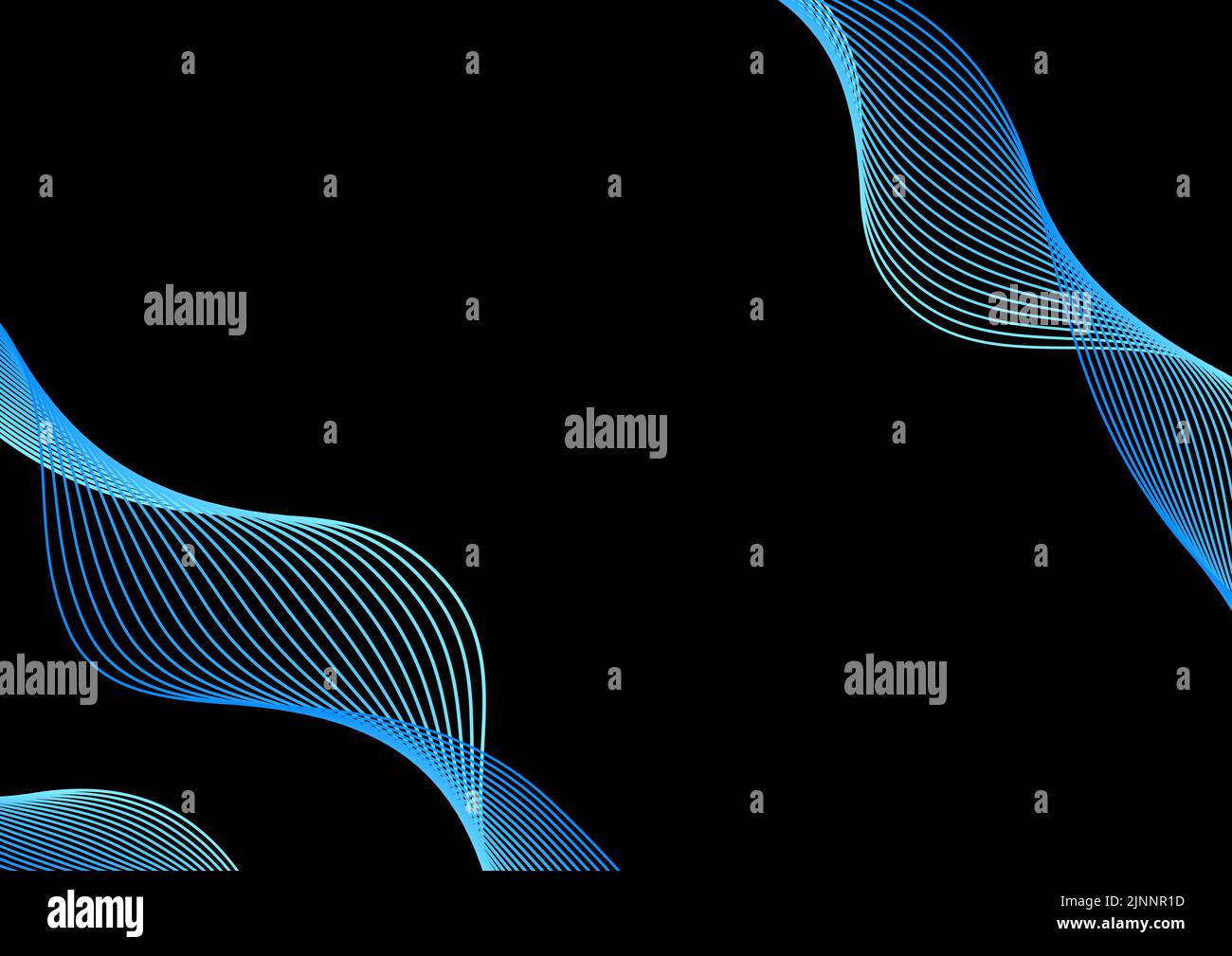 Abstract A3 poster with colorful flowing lines on black background ...