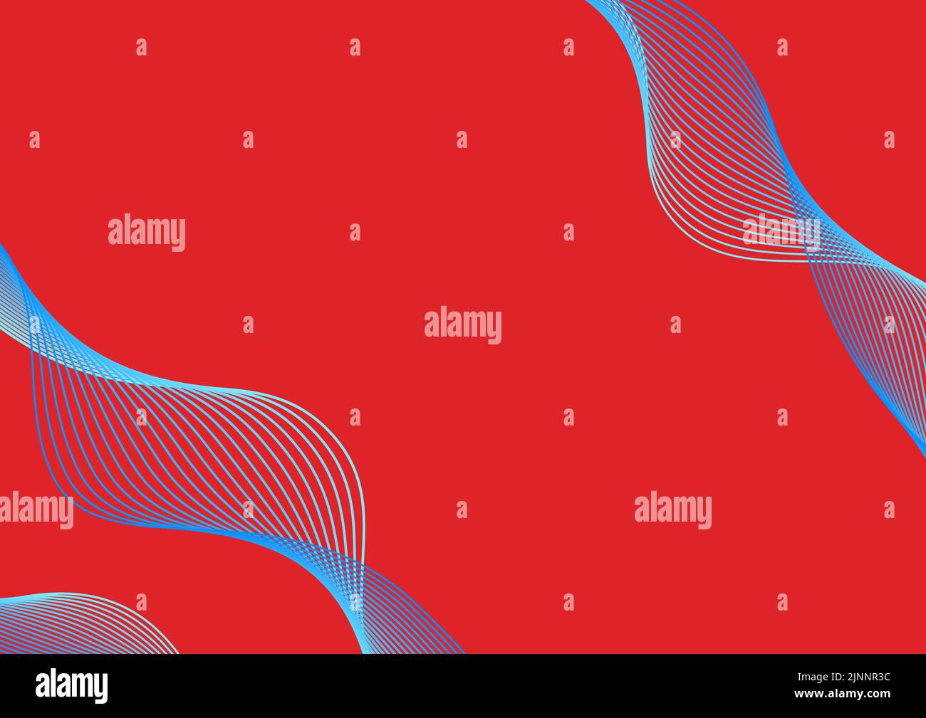 Geometric streamline abstract A3 poster, blue on red Stock Vector Image ...