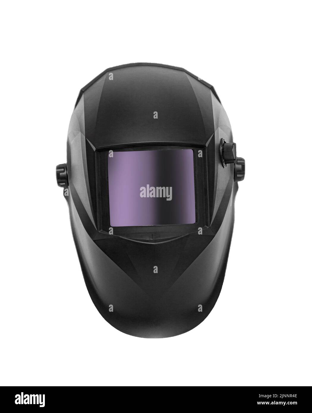 Black Welding Helmet Isolated on White Background. New Welder Mask ...