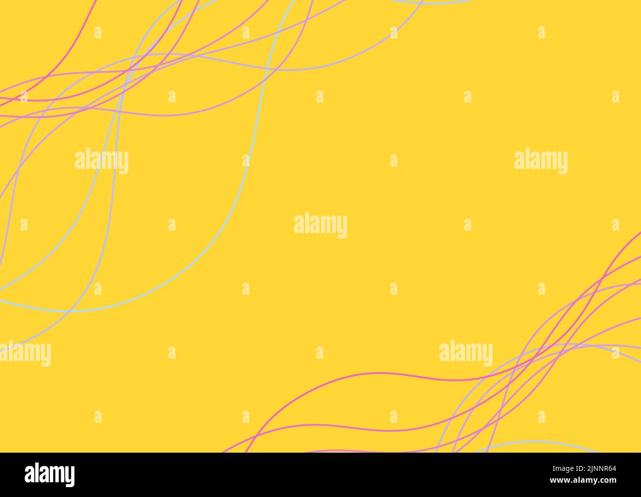 Colorful Streamline Abstract A3 Poster Yellow Background Stock Vector ...