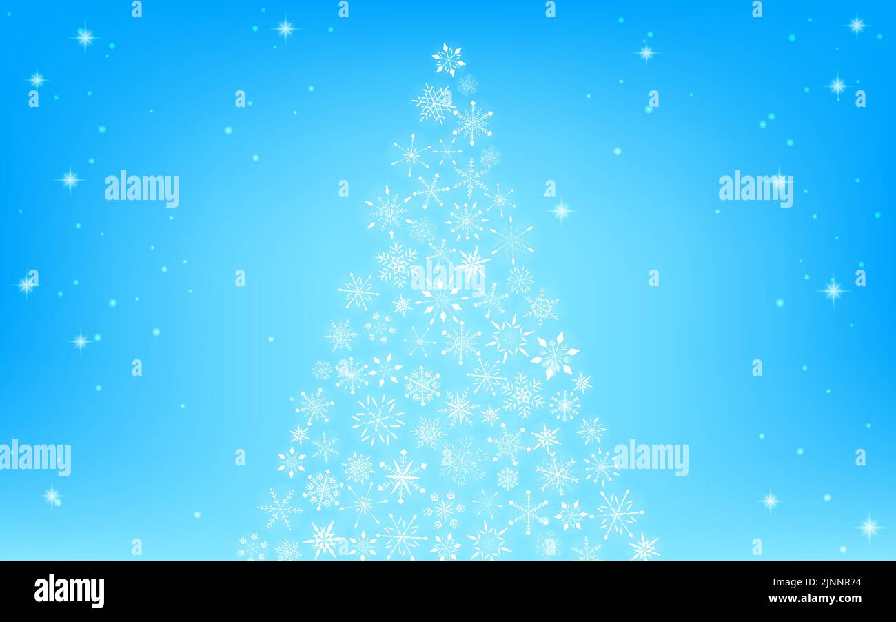 Snowflake Christmas tree and glittering background Stock Vector Image ...