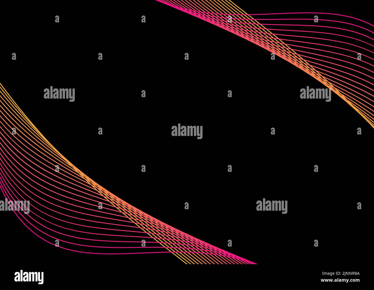 Colorful Streamline Abstract A3 Poster Black Background Stock Vector ...