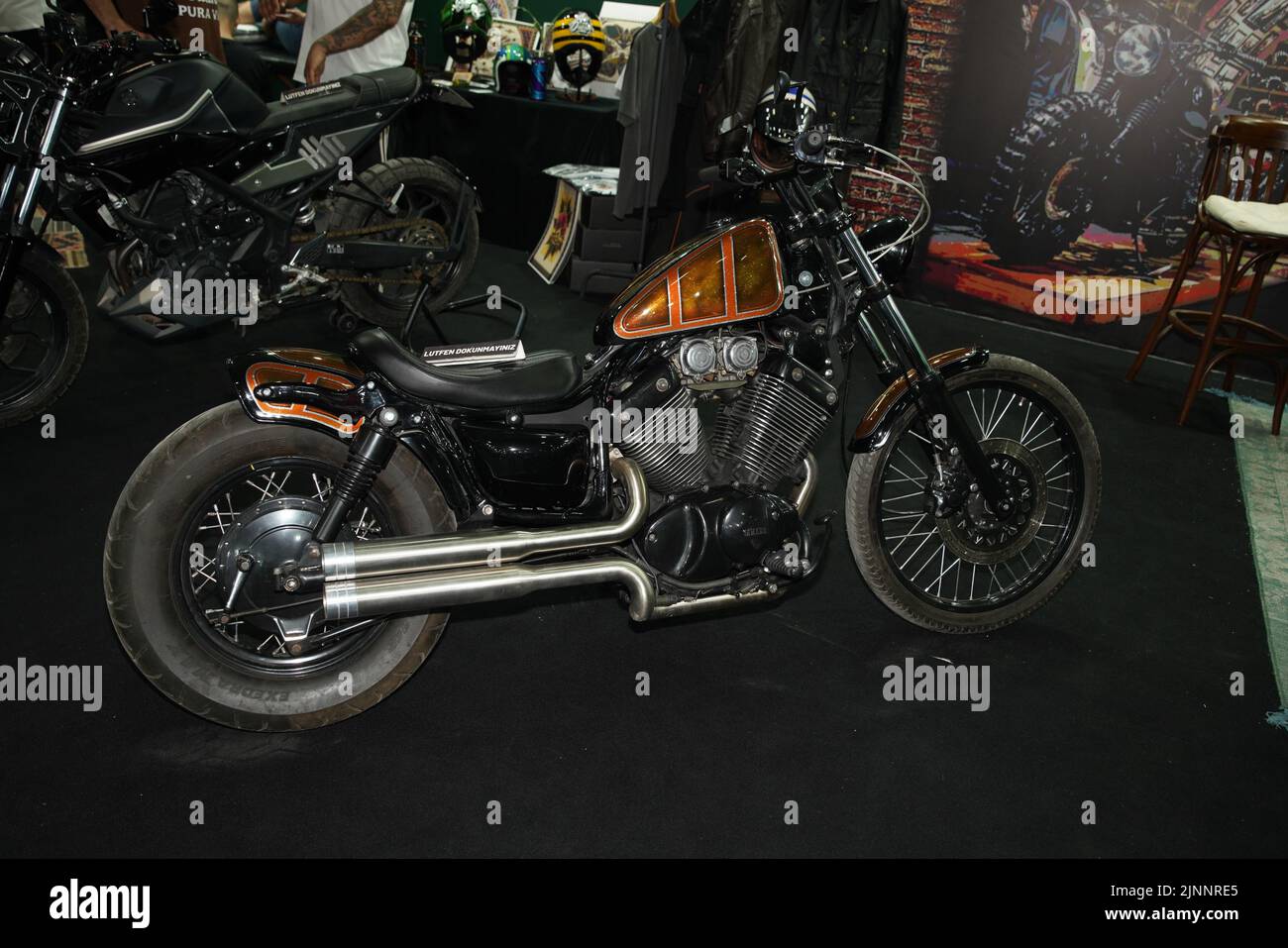 ISTANBUL, TURKEY - APRIL 23, 2022: Yamaha motorcycle on display at ...