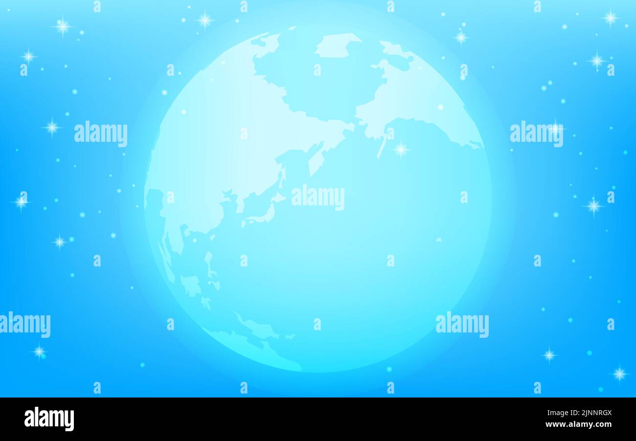 A fantastic earth floating in a sparkling blue universe Stock Vector ...