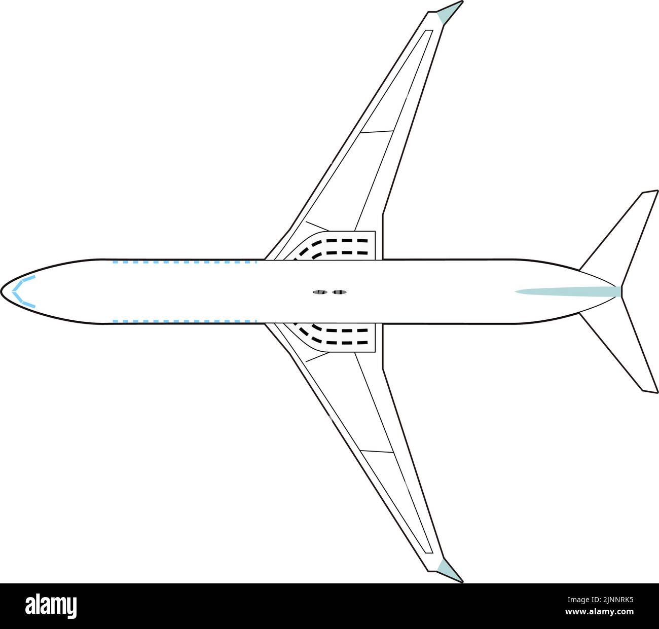 Simple airplane model, white background Stock Vector Image & Art - Alamy