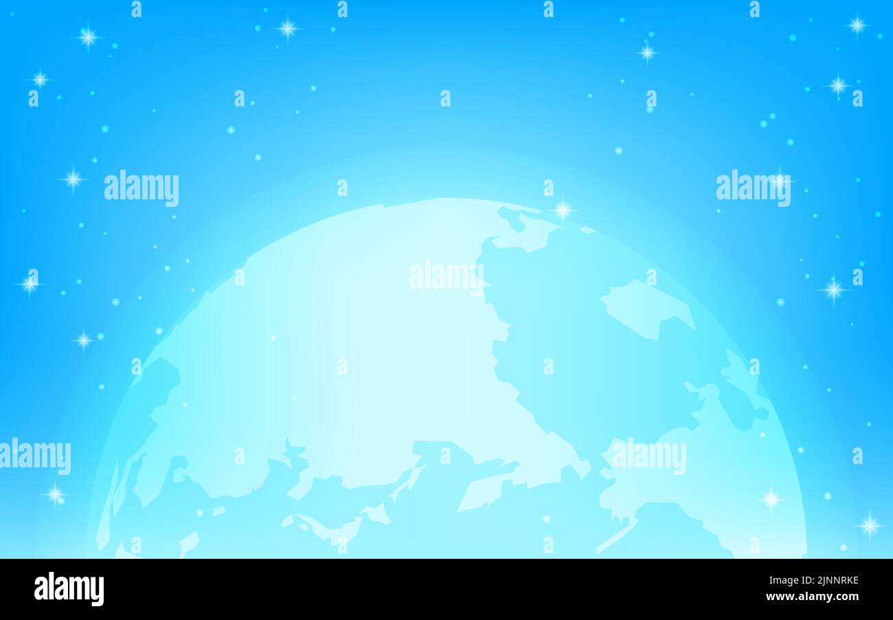 A fantastic earth floating in a sparkling blue universe Stock Vector ...
