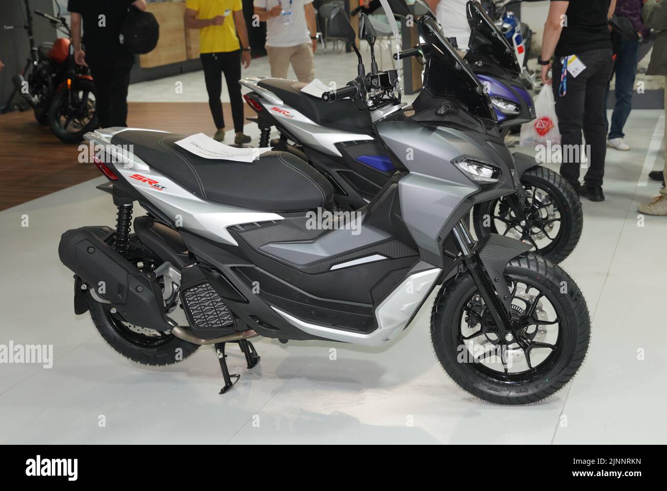 ISTANBUL, TURKEY - APRIL 23, 2022: A motorcycle on display at Motobike ...